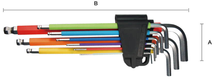ANTI-SLIP COLOR GRIP HEX KEY SET - Anti-Slip - Products - E-mark Tools ...